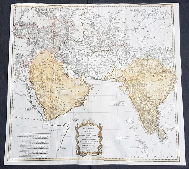 1755 D ANVILLE & Bolton Large Antique Map of Asia, Turkey, Saudi Arabia ... 1755 D ANVILLE & Bolton Large Antique Map of Asia, Turkey, Saudi Arabia ...