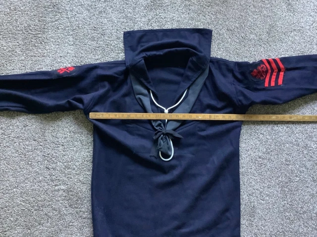 WW2 REPRO ROYAL Navy sailors rating wool square rig/badged/2xhats/shoes ...