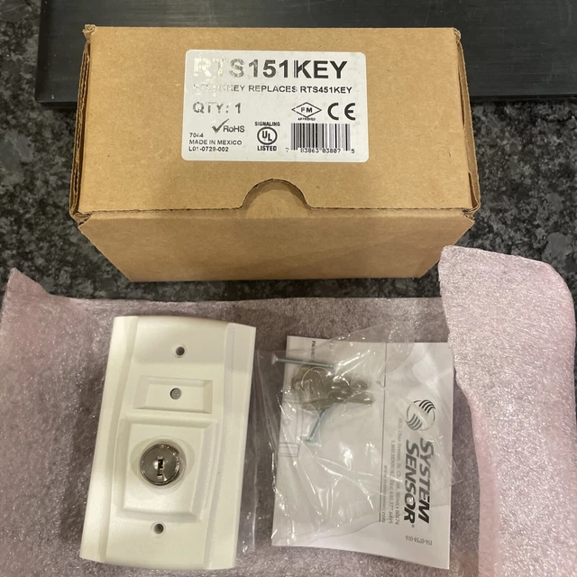 SYSTEM SENSOR RTS151KEY Remote Test and Reset Station with Key for Duct ...