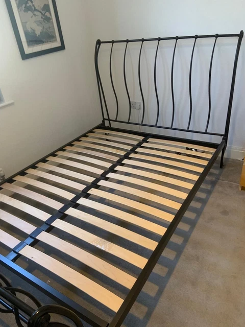 BLACK METAL DOUBLE bed frame £52.70 - PicClick UK