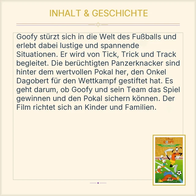 DISNEY GOOFY FUSSBALLFIEBER VHS Zeichentrick Kinderfilm Tick Trick ...
