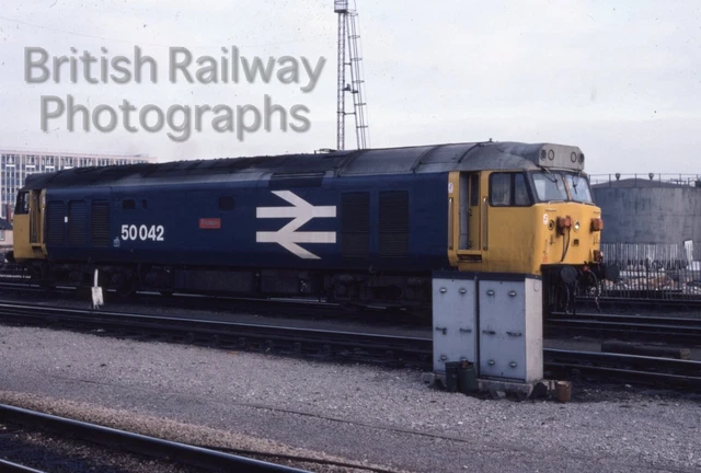35MM SLIDE BR British Railways Diesel Loco 50042 Class 50 at Bristol ...