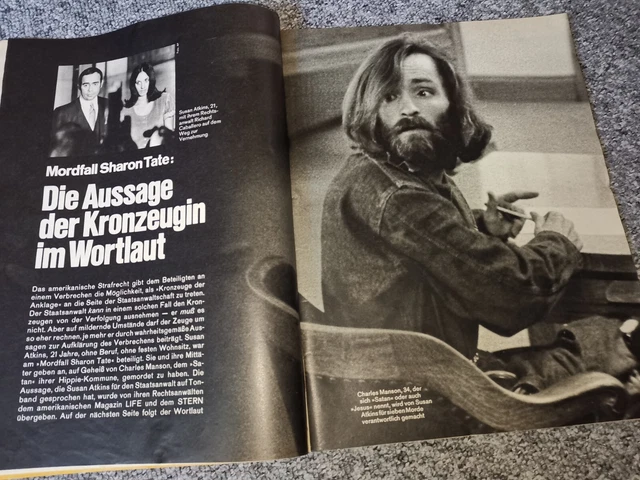 STERN 52/1969 : MORDFALL SHARON TATE , Die Aussage der Kronzeugin im ...