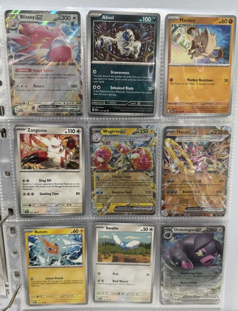 POKÉMON TCG BINDER One Page Bundle 9 Cards - Various sets - Pokemon ex ...