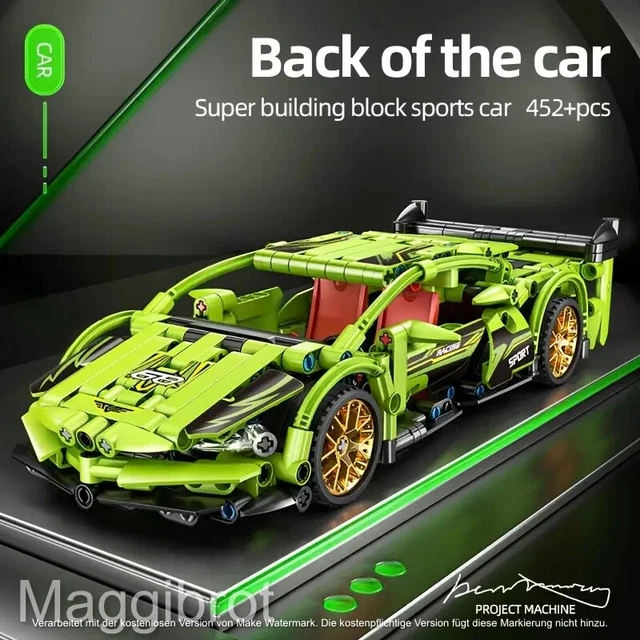 RACING CAR LAMBOR-GHINI Sian Technic Supersportwagen Klemmbausteine 452 ...