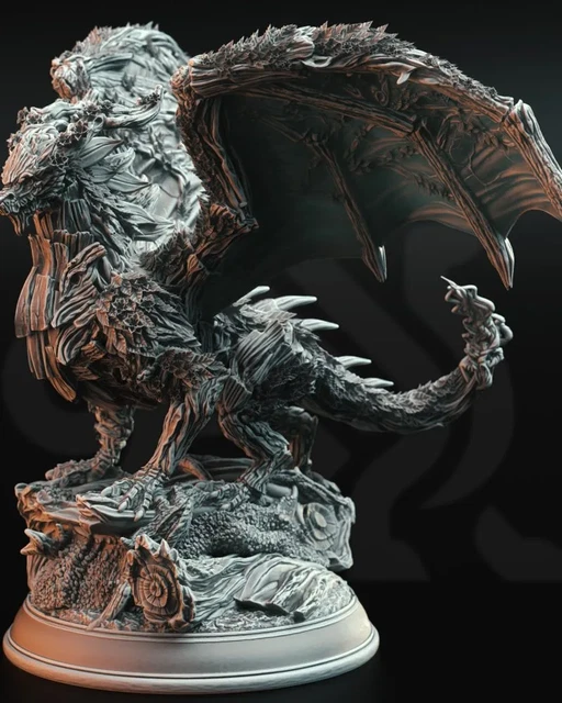 UNDERTHWYN ANCIENT FEY Dragon Gargantuan Sized Model, 100mm base ...