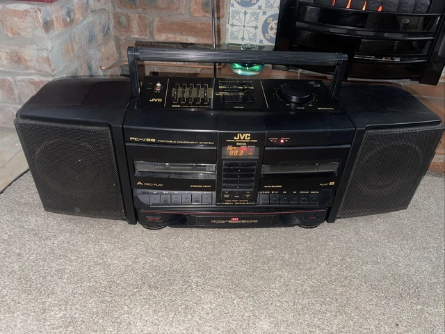 JVC PC-V88 PORTABLE Component System Boombox 3D Hyper Bass Ghetto ...