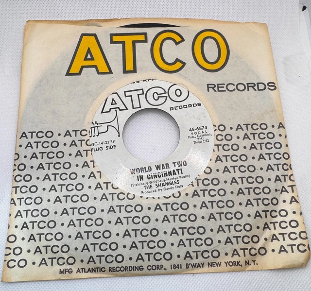 THE SHAMBLES &WORLD WAR TWO IN CINCINNATI" 45 RPM Vinyl Record "LIGHTS ...