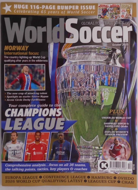 WORLD SOCCER MAGAZINE Oct 2025 Your complete guide to The Champion ...