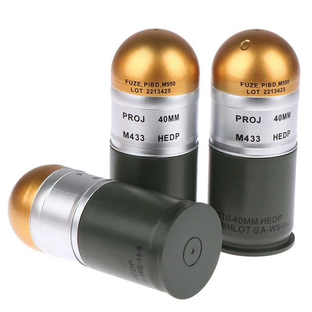 ATTENTION TO DETAIL M433 HEDP 40mm Cartridge Dummy Grenade Model with ...