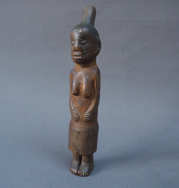 SMALL OLD SOUTH African Tribal Art Zulu Female Carved Doll Figure ...
