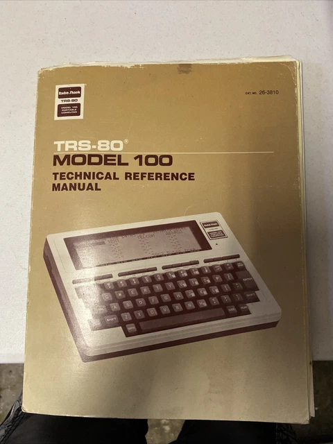 VINTAGE RADIO SHACK TRS-80 Manual Model 100, Technical Manual #30 $15. ...