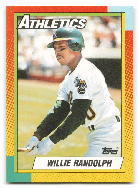 WILLIE RANDOLPH 1990 Topps échangé BASEBALL #100T Oakland Athletics EUR ...