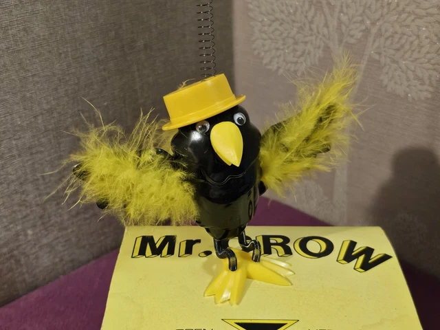 RARE VINTAGE WUPPER Design U.K Ltd MR CROW Spring Mobile Toy ~ Boxed ...