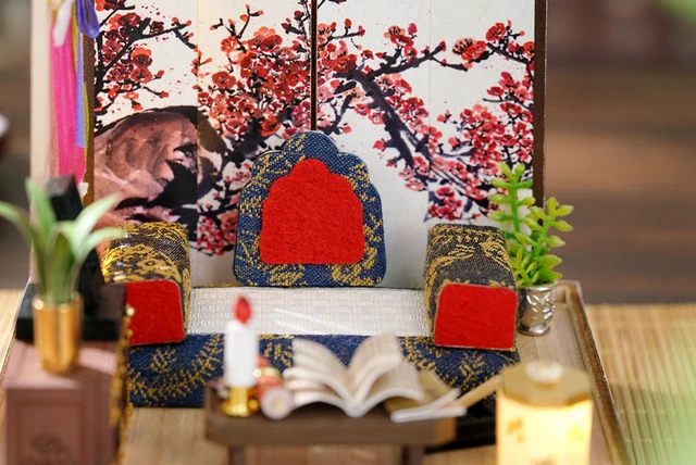 ADICO DIY MINIATURE Hanok Stay Wooden Korean Hanok Craft Kit Sarangbang ...