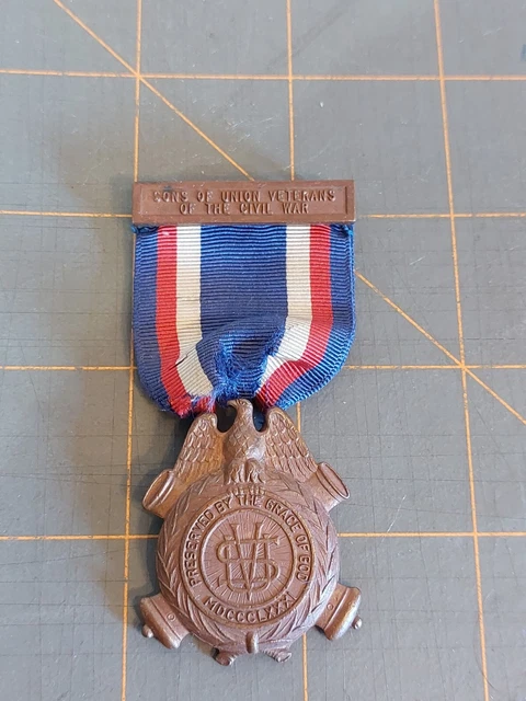 ANTIQUE CIVIL WAR 1881 Sons of Sons of Civil War Veterans Medal Union ...