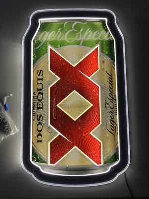 NEW DOS EQUIS Animated XX LED Beer Sign Bar Light Sequencing Lights ...