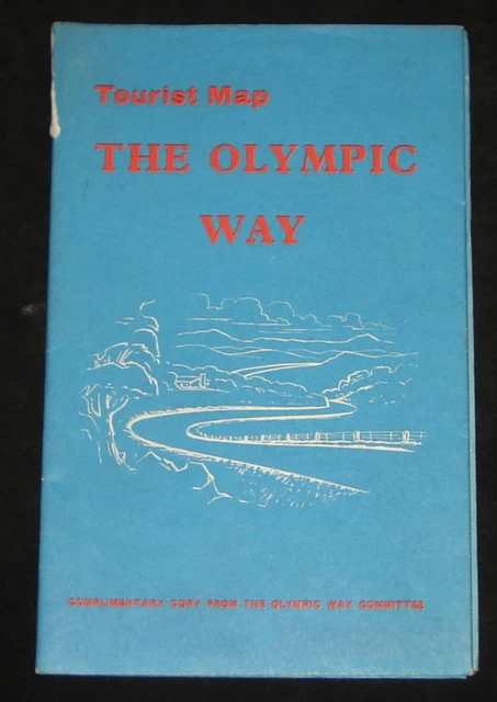 VINTAGE 1950S TOURIST MAP " THE OLYMPIC WAY " - SYDNEY - ALBURY $19.99 ...