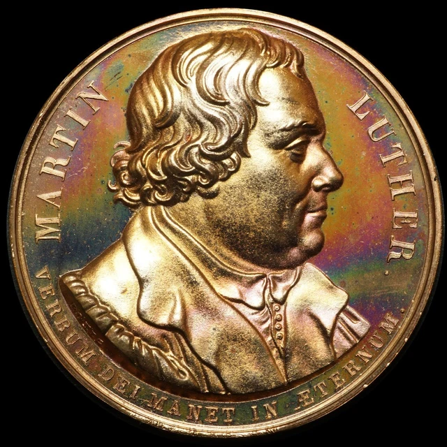 HELMUT KÖNIG: MEDAGLIA di rame 1983. RIFORMA PARIGI - MARTIN LUTHER ...