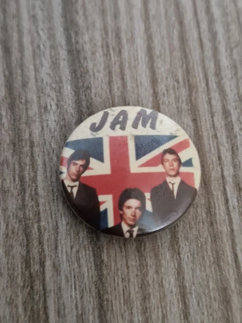 ORIGINAL 1970S/80S THE Jam Badge 25mm The Jam Tour Badge Mods Punk Pin ...