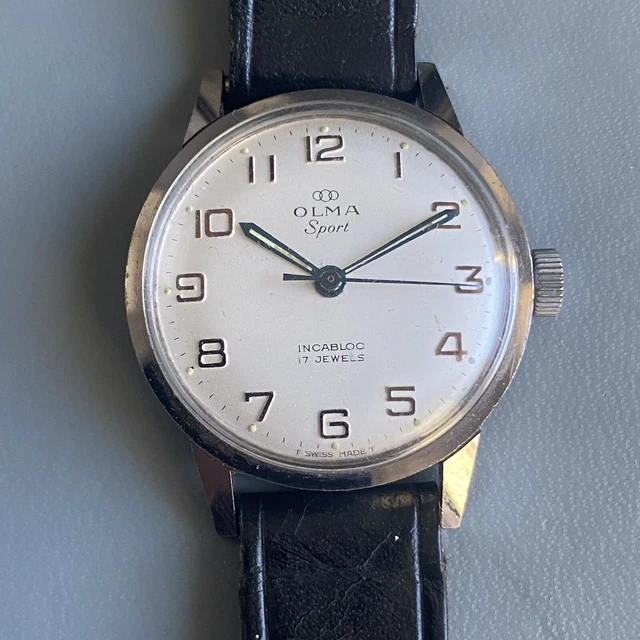 RARE VINTAGE OLMA Sport Manual Wound Gent's Wristwatch. All Original ...