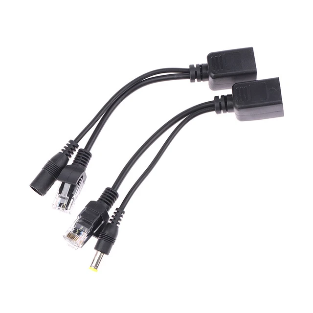 POE CABLE PASSIVE Power Over Ethernet Adapter Cable POE Splitter RJ45 ...
