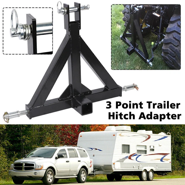 3 POINT LINKAGE Tow Hitch Compact Tractor Triangle Frame Dual Hitch Tow ...