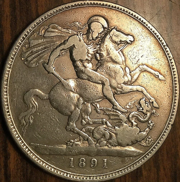1891 UK GB Great Britain Silver Crown Coin $94.49 - PicClick CA