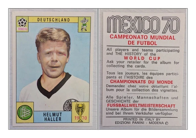 FIGURINA STICKER HELMUT HALLER DEUTSCHLAND PANINI WC MEXICO 70 RED ...