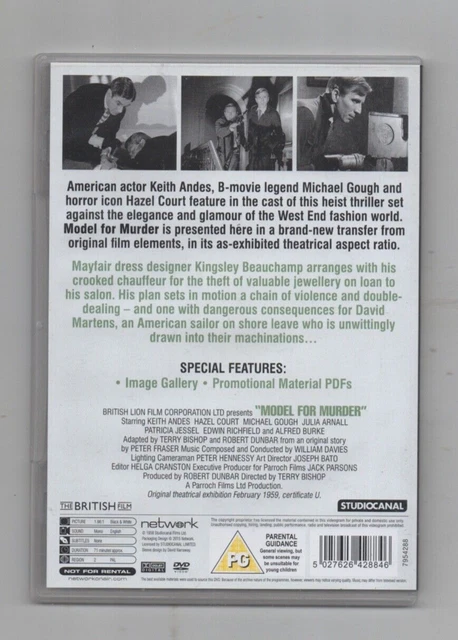 MODEL FOR MURDER ~Hazel Court / Michael Gough~ **Network R2 DVD** Free ...