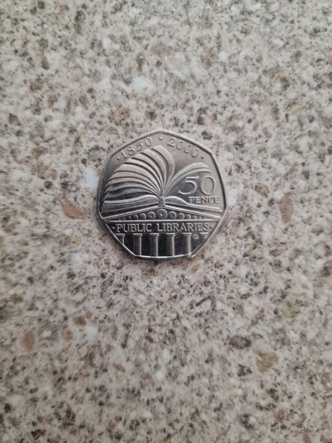 VERY RARE *** Public Libraries 1850-2000 circulated 50p coin £104.68 ...