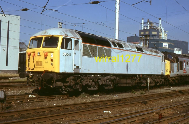 ORIGINAL RAILWAY SLIDE Class 56 56041 at Warrington 14.09.96 £4.99 ...