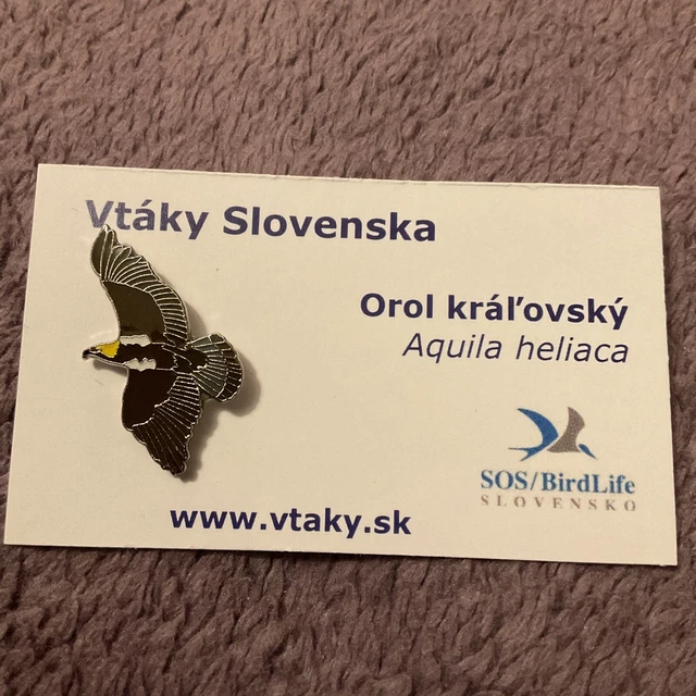 SOS BIRDLIFE SLOVAKIA RSPB Pin Badge Eastern Imperial Eagle £8.99 ...