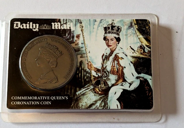DAILY MAIL COMMEMORATIVE Coronation Coin - Queen Elizabeth II - King ...