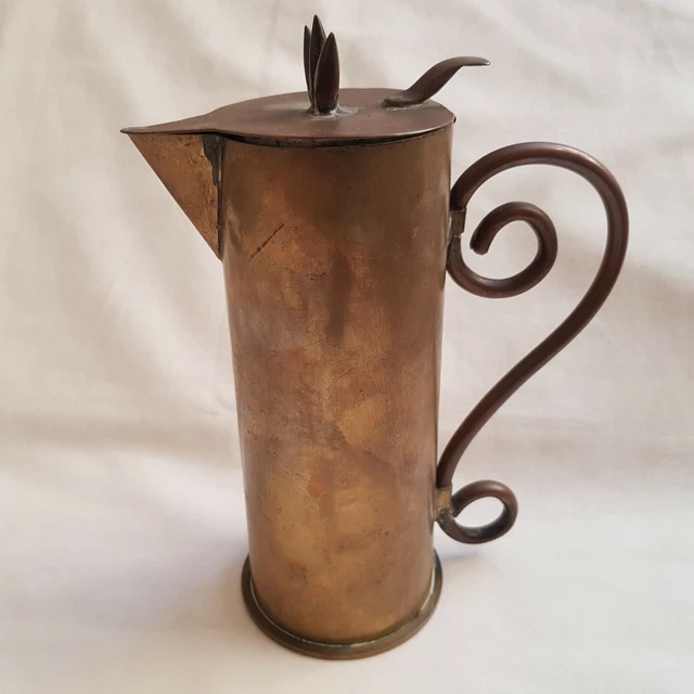 ANTIQUE TRENCH ART Pot World War One WW1 c1915 handmade shell case ...