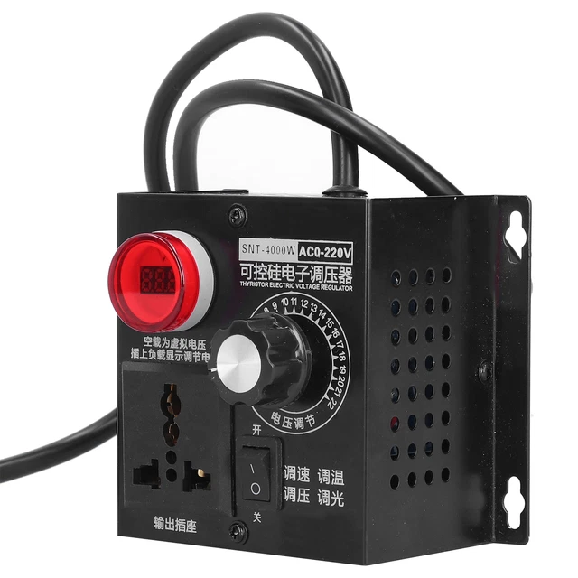 (UK PLUG)SCR VOLTAGE Dimmer AC Voltage Regulator With Continuously Variable £19.56 - PicClick UK