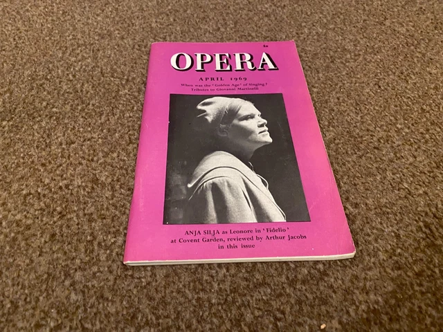 OPERA MAGAZINE 1969 Apr Anja Silja As Leonore In Fidelio. Giovanni ...