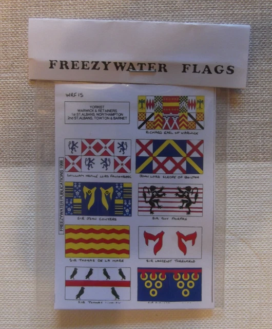 WARS OF THE Roses Yorkist Freezywater Flagsheet WRF6 Yorkist Standards ...