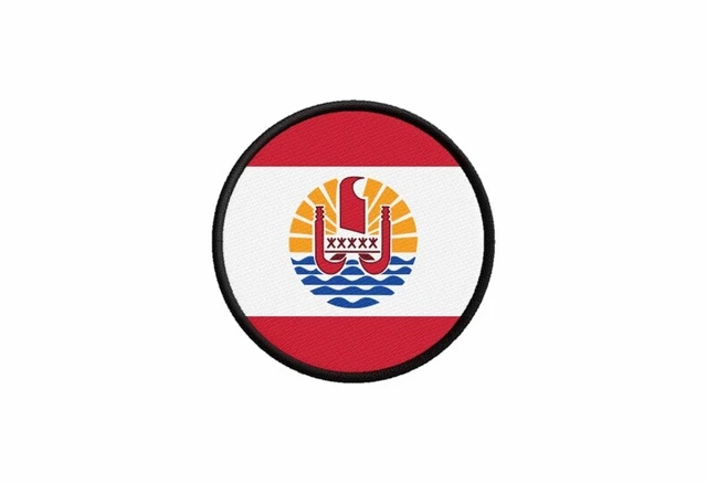 FRENCH POLYNESIA TAHITI Flag Cushion Patch Prints Round Thermal Sticker £3.54 - PicClick UK