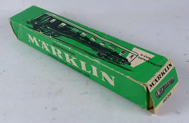 MÄRKLIN 4026 LEERKARTON Gepäckwagen D-Zug Personenwagen H0 Leerverpackung OVP HO EUR 2,95 ...