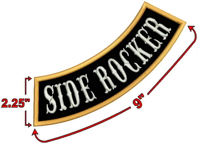 CUSTOM EMBROIDERED SIDE Rocker Vest Patch Motorcycle Biker Patch Club ...