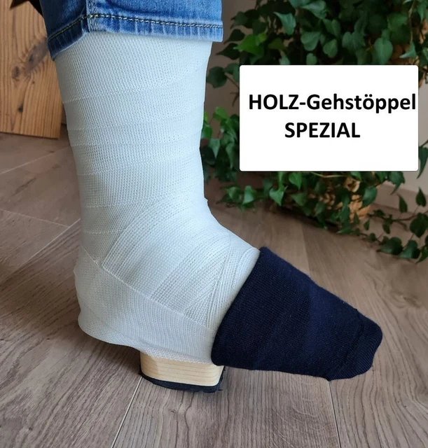GIPSBEIN ABSATZ HOLZ-GEHSTÖPPEL SPEZIAL Gehstollen Gehgips Gipsfuß Gips ...