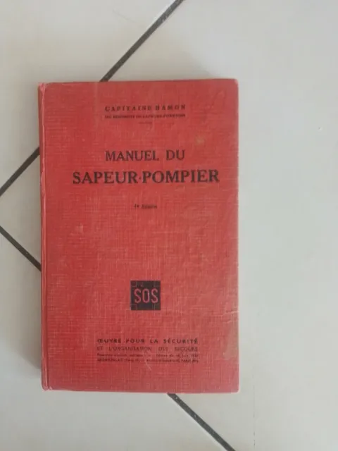 ANCIEN MANUEL SAPEURS pompiers de paris EUR 10,00 - PicClick FR
