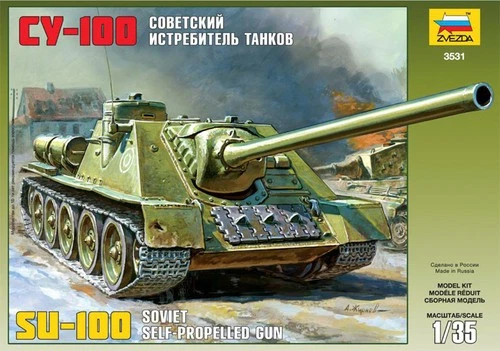 SU-100 SOVIET SELF-PROPELLED Gun - Zvezda 1/35 Plastic Kit EUR 21,95 - PicClick FR