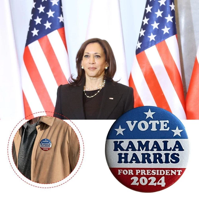 KAMALA HARRIS CAMPAIGN 2024 Pin Back Button President Of The United ...
