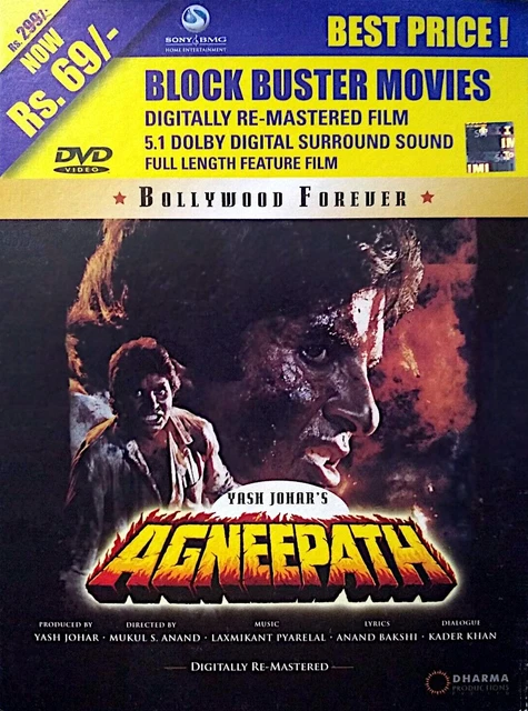 AGNEEPATH. FILMKLASSIKER MIT Amitabh Bachchan & Mithun. Originale Sonny ...