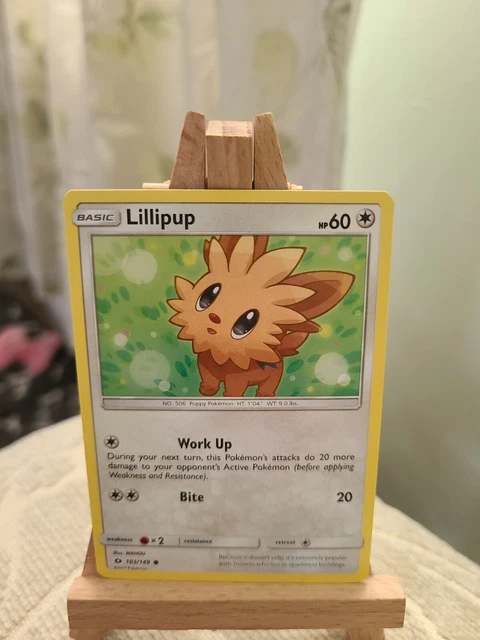 POKÉMON TRADING CARD Game Lillipup Sun And Moon Base Set Card #103/149 ...