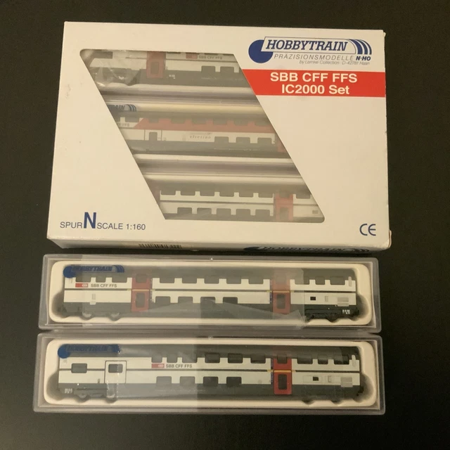X5 HOBBYTRAIN N Gauge SBB CFF FFS IC2000 Double Stack Swiss Coaches ...