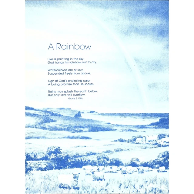 A RAINBOW GRACE E Otto 1980s Poem Retro Kitsch Wall Art SG8 £12.17 ...