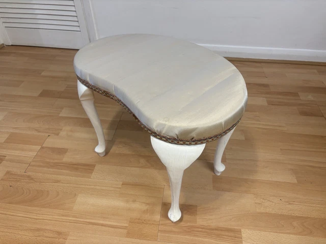 VINTAGE KIDNEY SHAPED Vanity Stool Dressing Table Stool Seat With ...